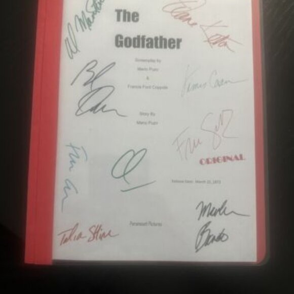Art | The Godfather Script Signed 16x Rpt Al Pacino Marlon Brando ...